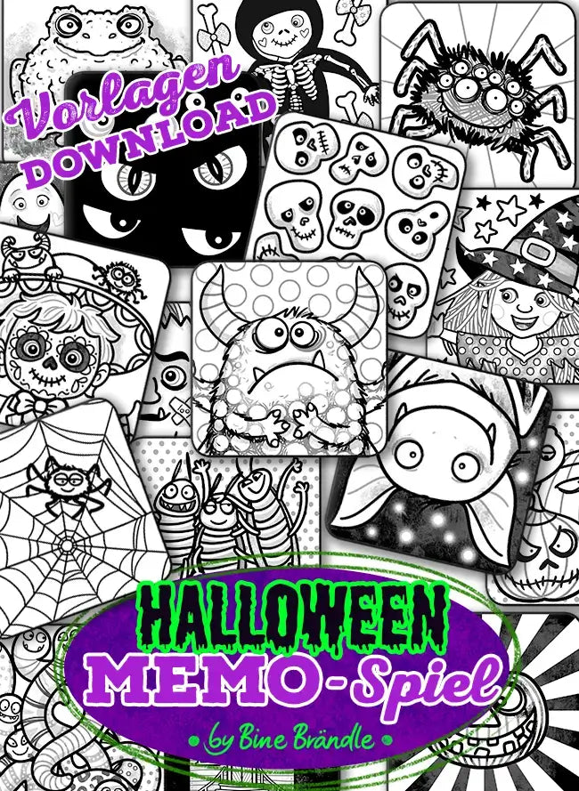 Memo-Spiel Halloween – Bines Shop