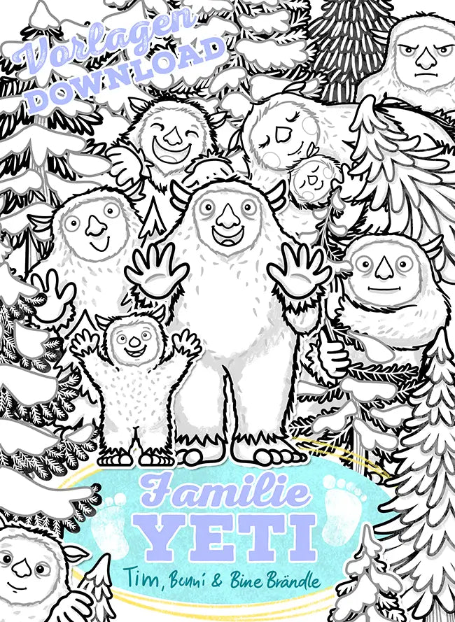 Familie Yeti – Entdecke die Yeti-Sippe auf 27 Seiten – Bines Shop