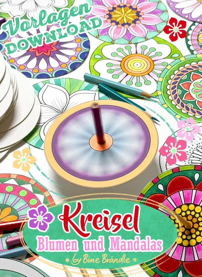 Kreisel Blumen und Mandalas – Bines Shop