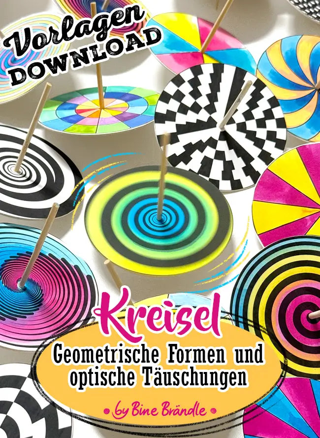 Kreisel geometrische Formen - Motive zum Ausmalen – Bines Shop