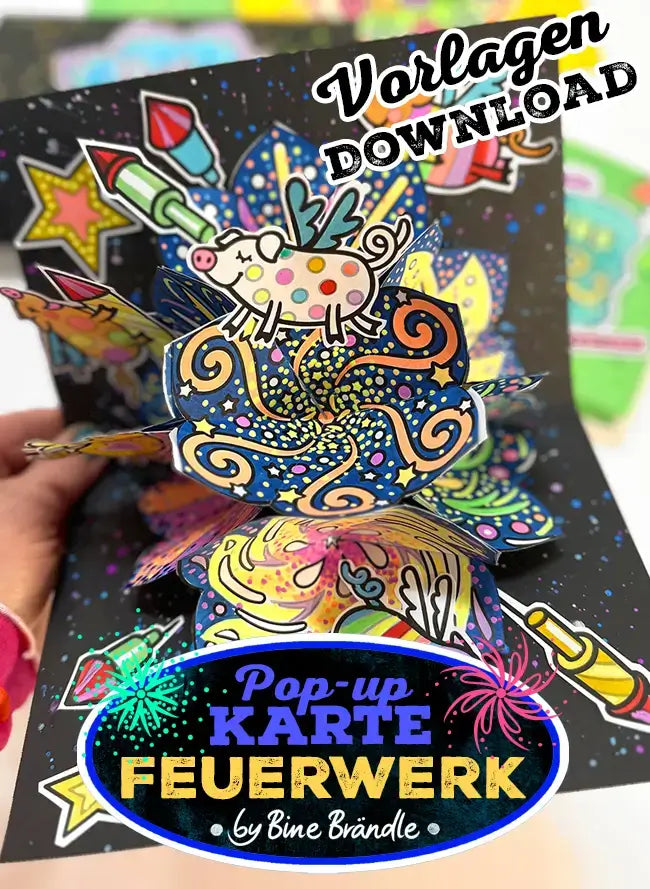 Pop-Up Card Fireworks – Creative Surprise – Bines Shop