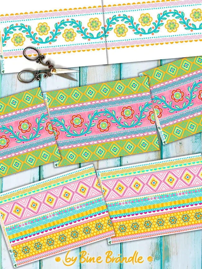 Border Love Yellow - Creative Paper Sheets for Printing – Bines Shop