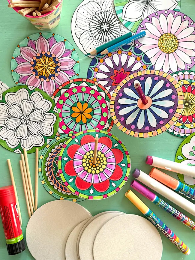 Kreisel Blumen und Mandalas – Bines Shop